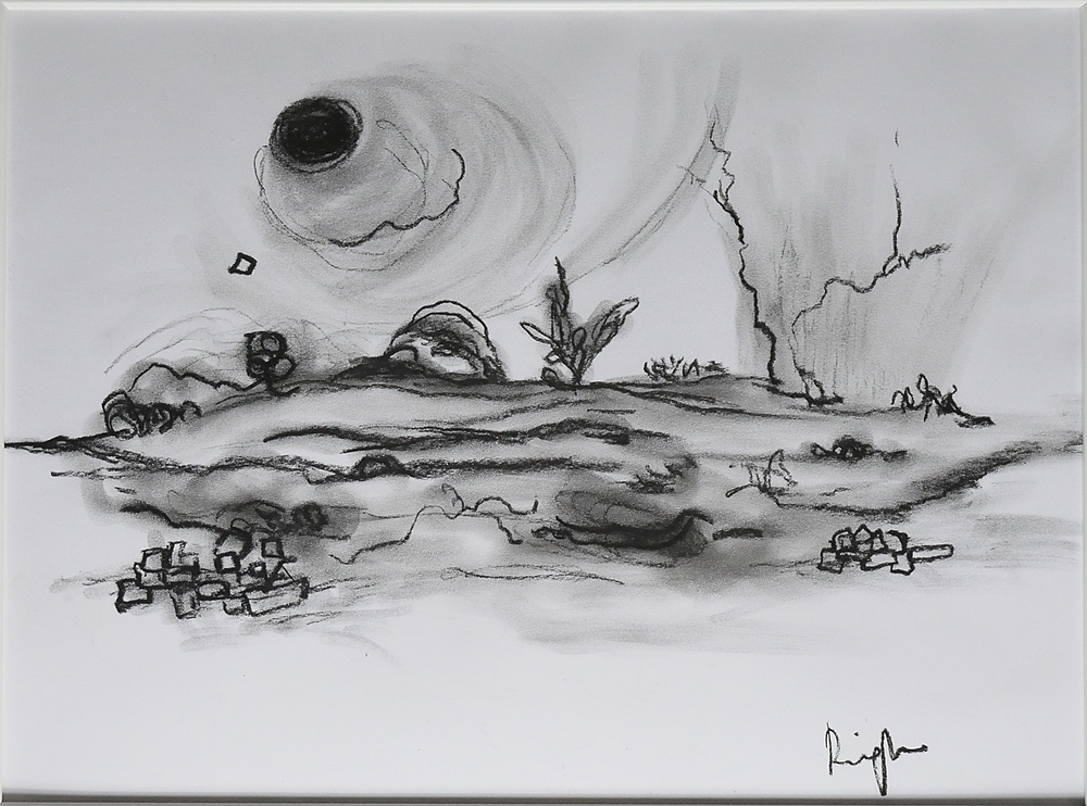 Charcoal Landscape by Anca Rightmire | Artwork Network